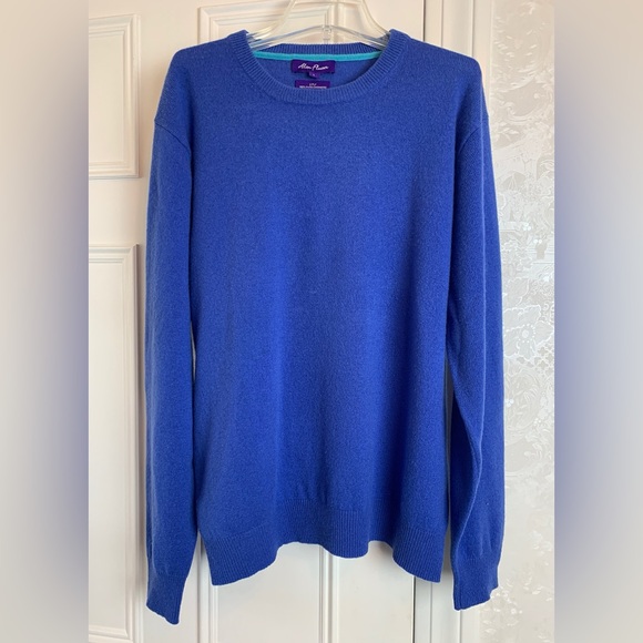 Alan Flusser | Sweaters | Mens 0 Royal Blue Cashmere Sweater Large ...